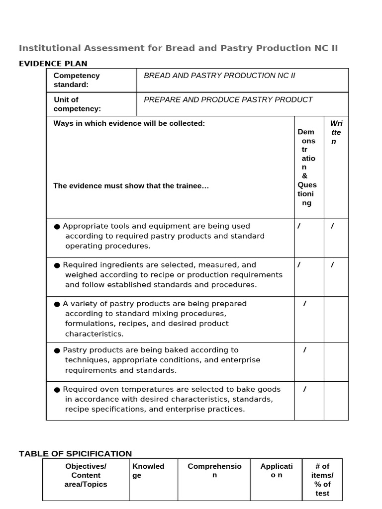 Bread and Pastry Production Assessment | PDF | Baking | Cakes