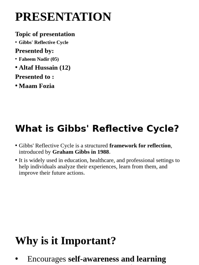 Understanding Gibbs' Reflective Cycle | PDF | Emotions | Reflective ...