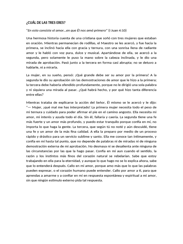 Cuál de Las Tres Eres | PDF
