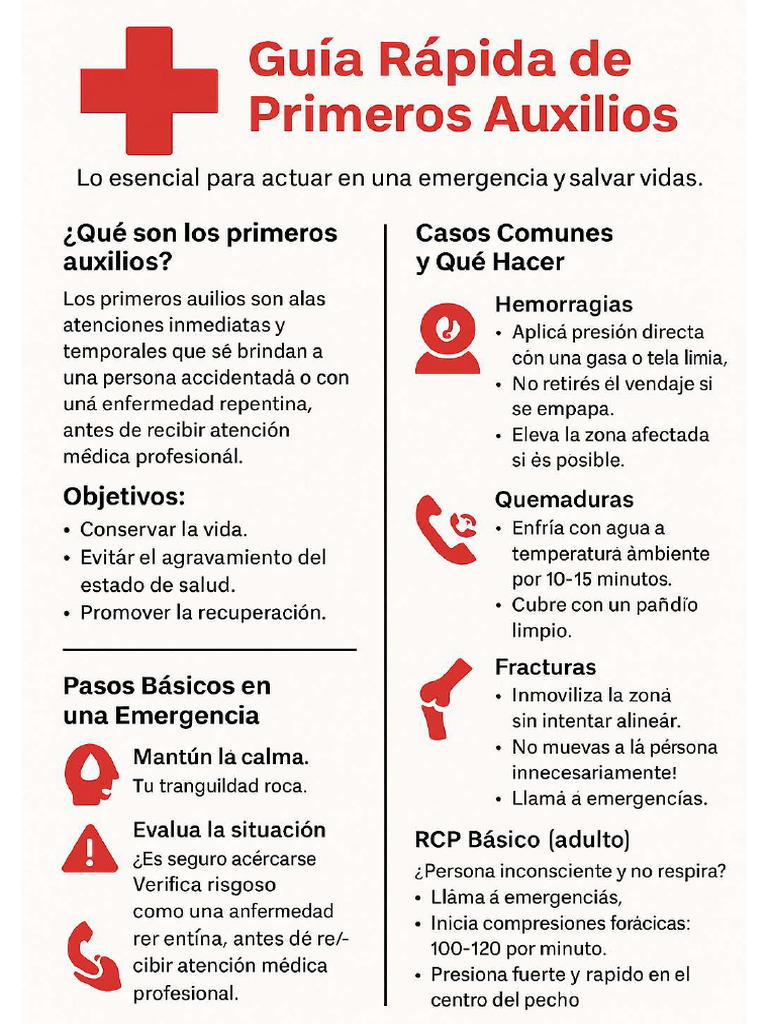 Guía Básica de Primeros Auxilios | PDF