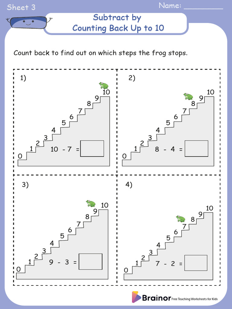 Subtract by Counting Back | PDF