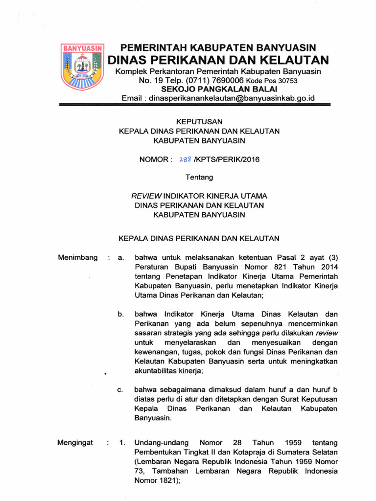 contoh IKU-Dinas-Perikanan | PDF