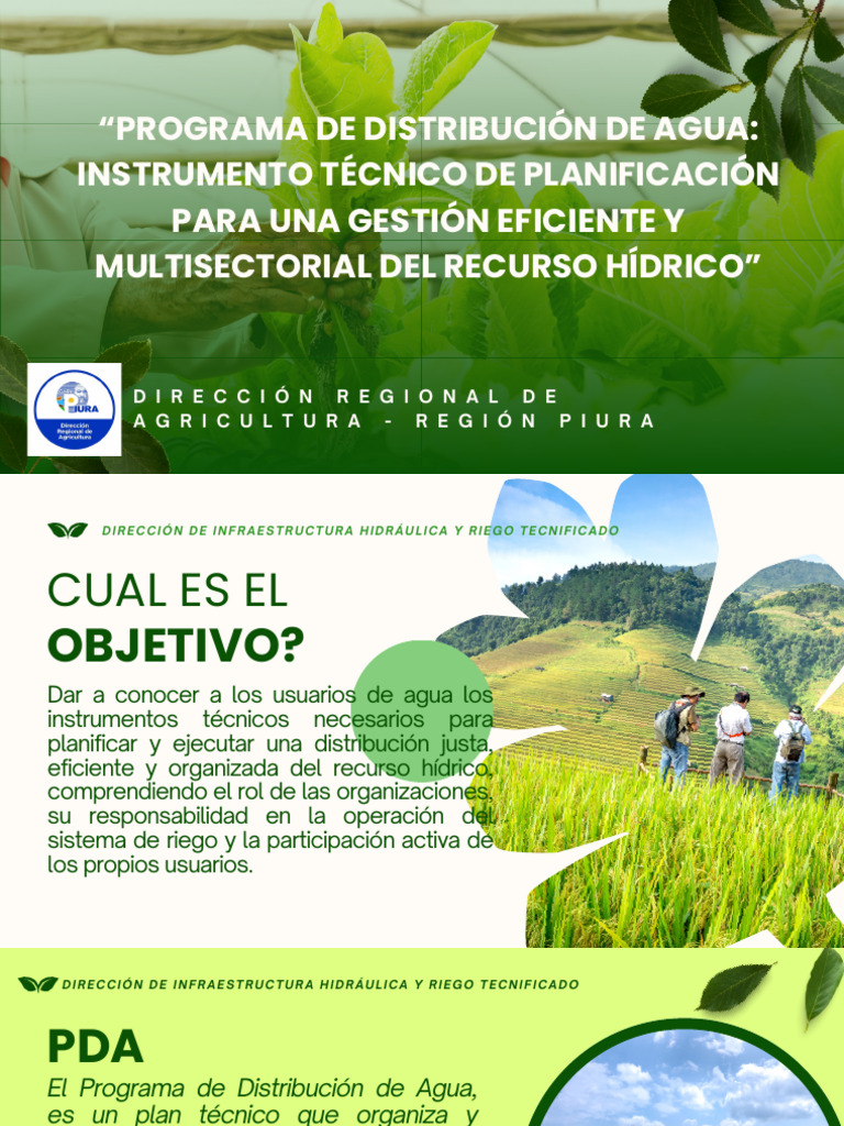 Programa de Distribución de Agua: Instrumento Técnico de Planificación para Una Gestión ...
