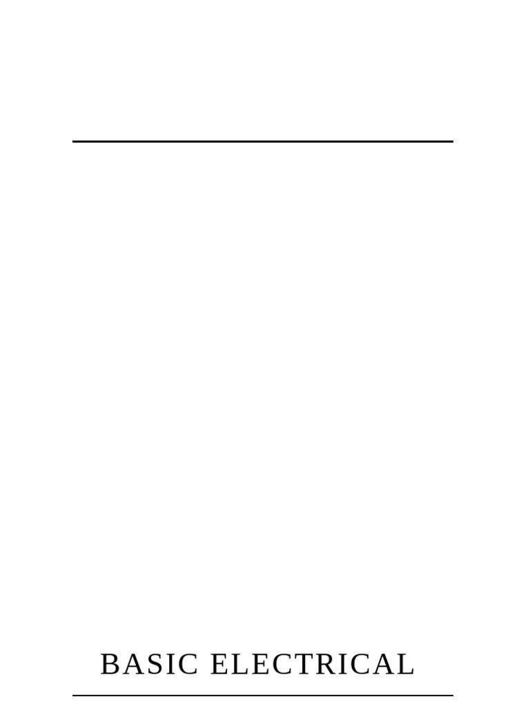 Basic Electrical | PDF