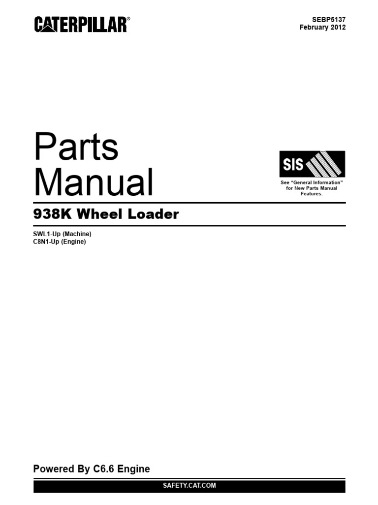 938K Parts Manual | PDF | Vehicle Technology | Engines
