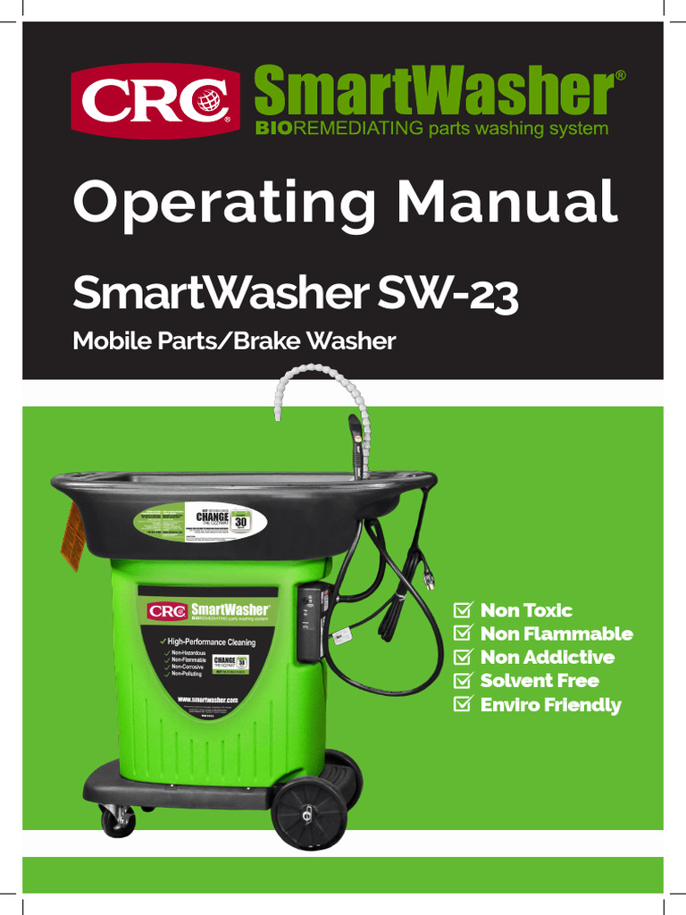 CRC SmartWasher Manual SW-23 AU2020 FINAL | PDF | Valve | Petroleum