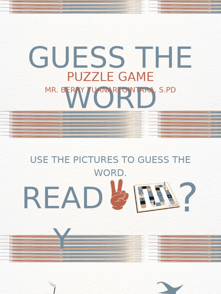 Guess The Word Game by MR Berry | PDF
