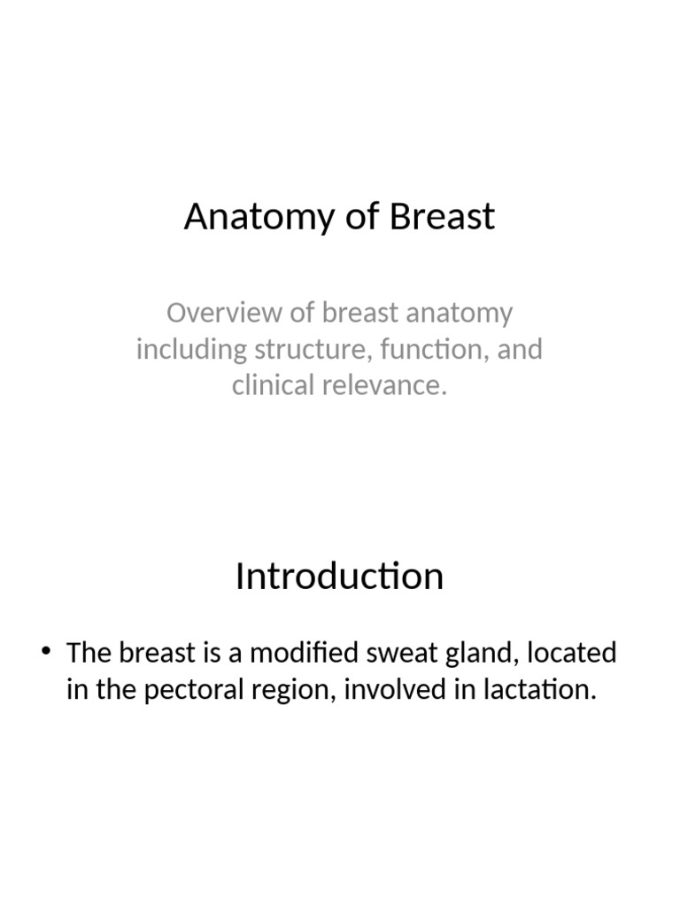 Anatomy of Breast | PDF