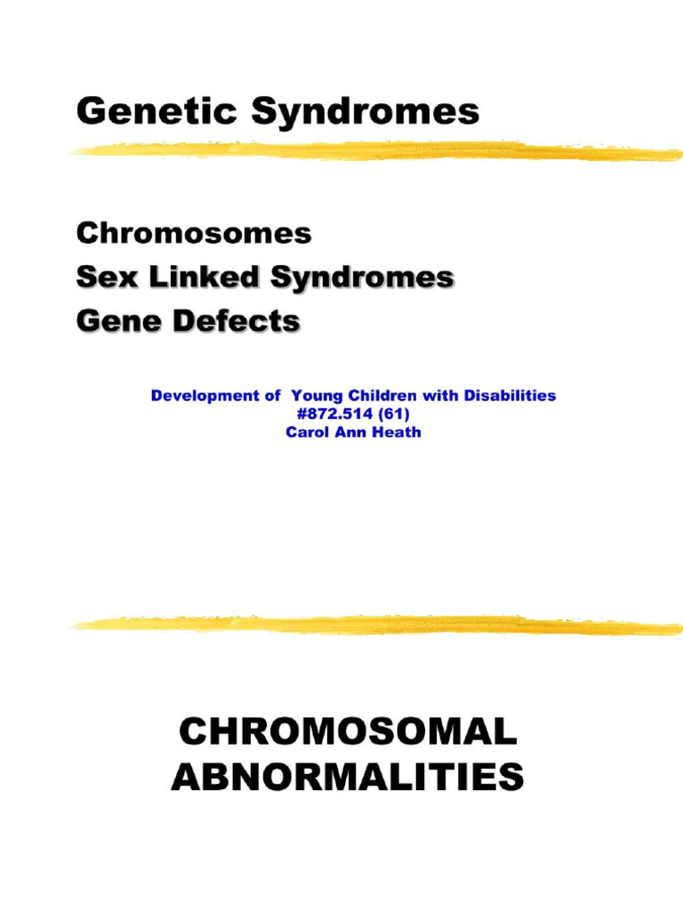 Genetic Disorders | PDF