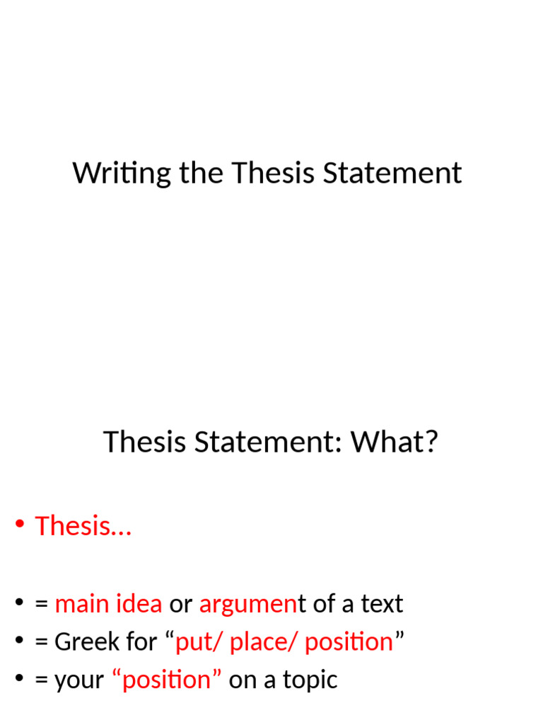 Crafting Effective Thesis Statements | PDF | Subject (Grammar) | Thesis