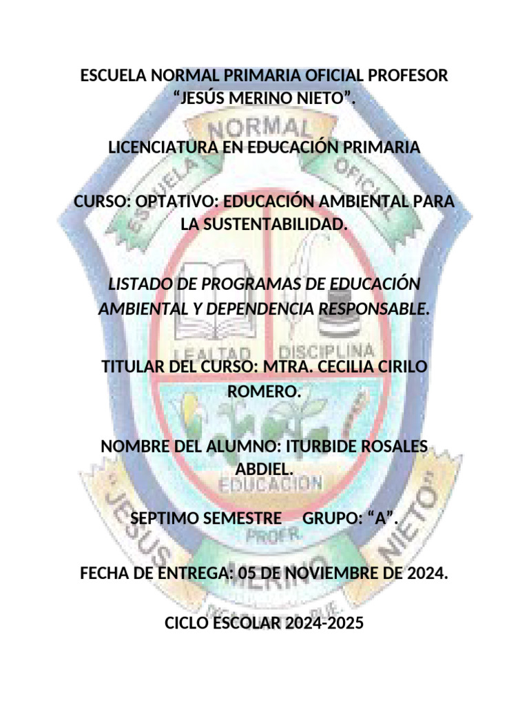 Jesus Merino Nieto | PDF | Sustentabilidad | Educación primaria