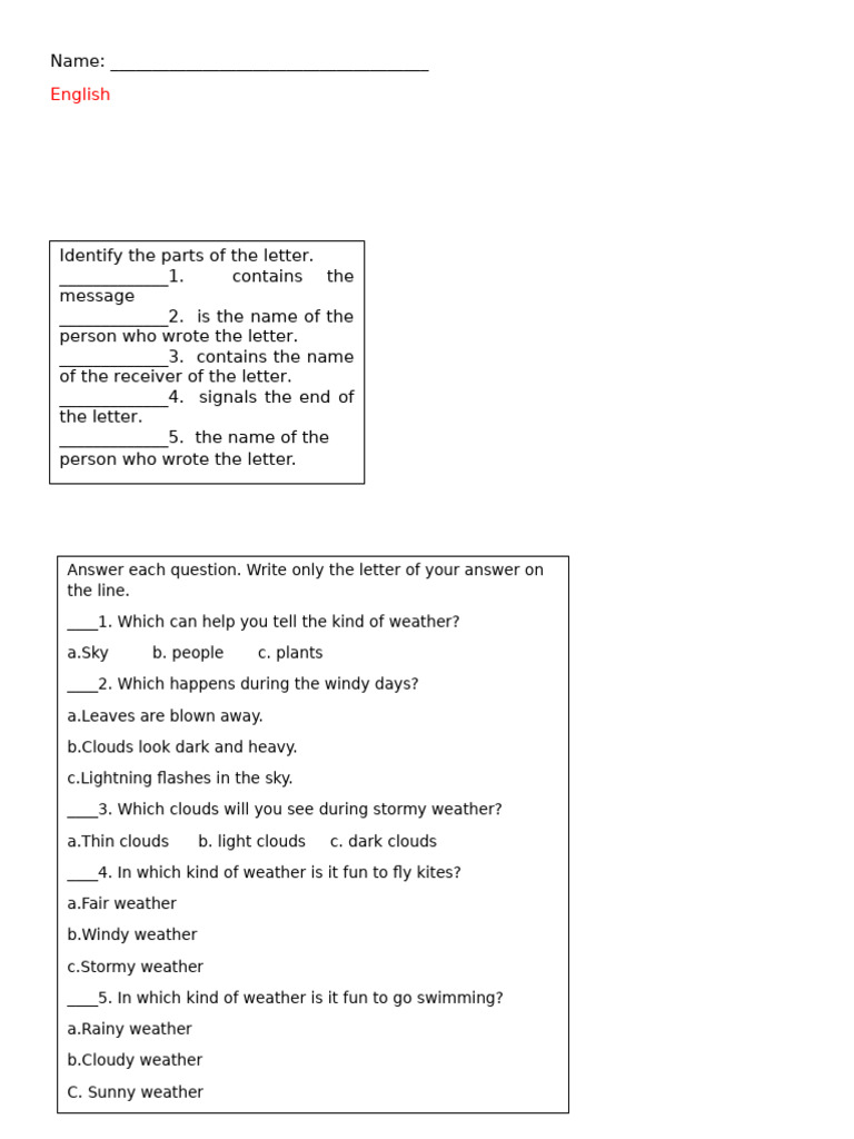 Activity Sheets 2 | PDF