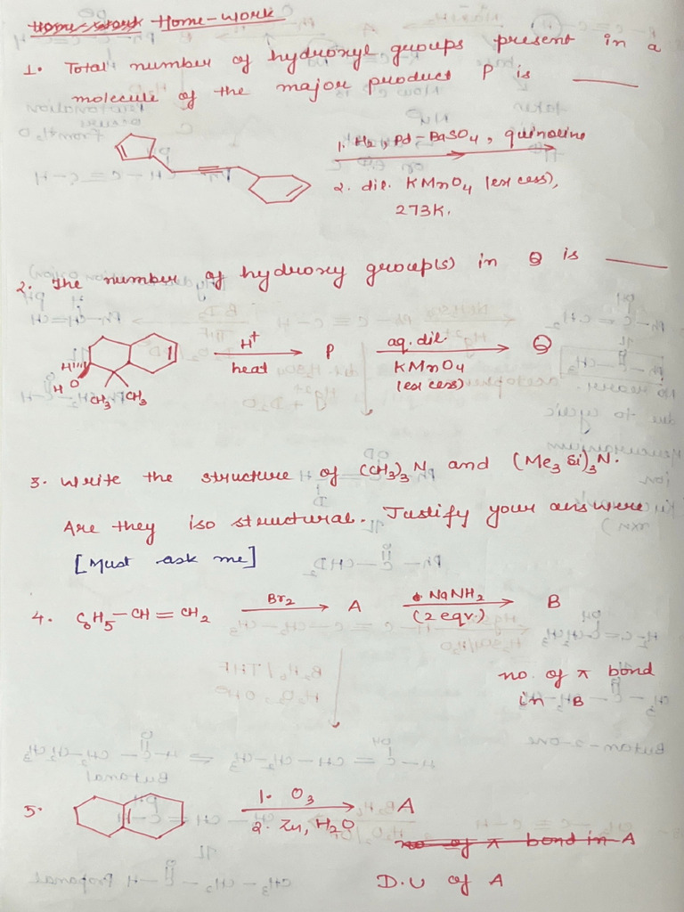Chem Home Work 1 | PDF
