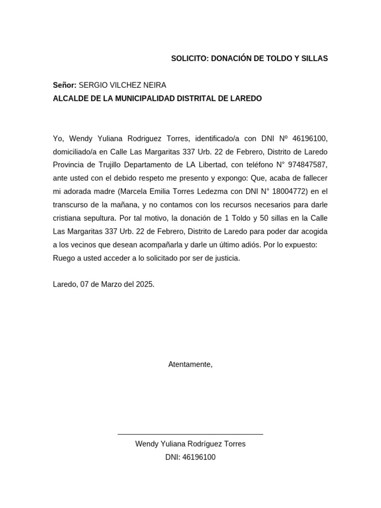 Solicitud Dirigida Al Alcalde de Laredo | PDF