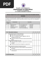 Pre Observation Form | PDF | Teachers | Classroom Management