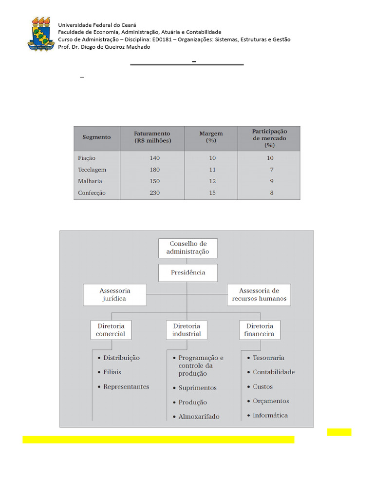 Análise da Estrutura Organizacional da Portpholio | PDF