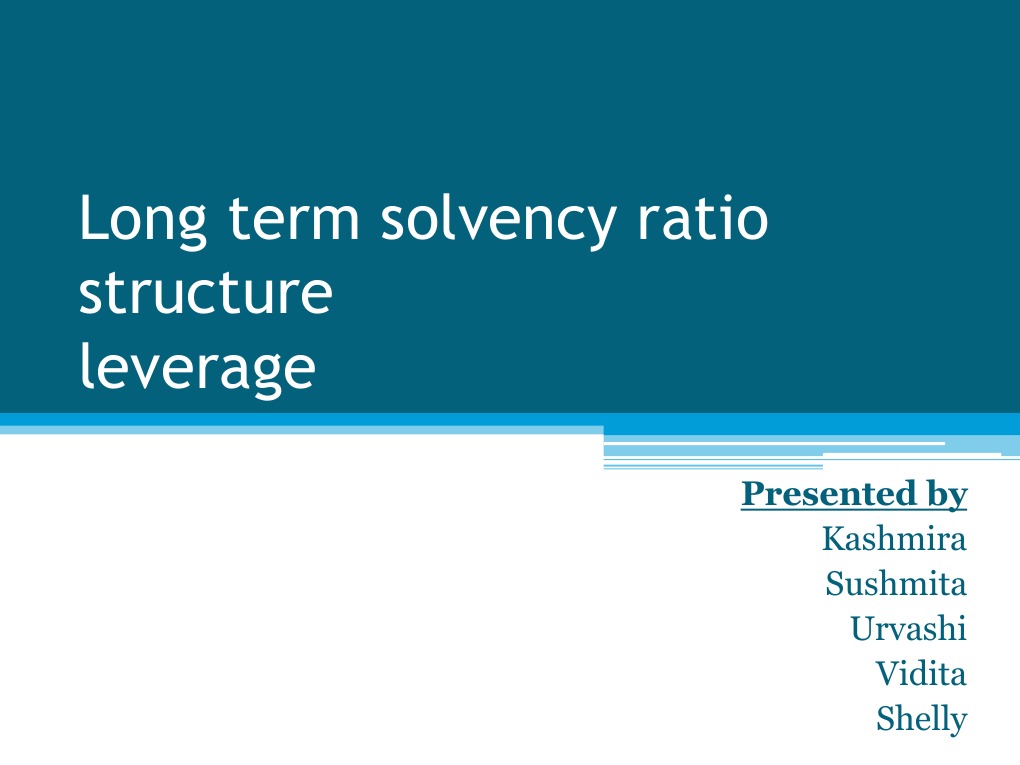 Understanding Financial Ratios for Solvency | PDF | Dividend ...