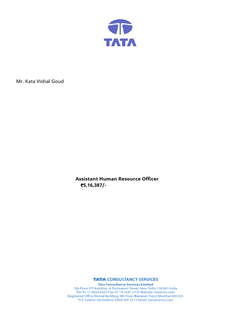Offer Letter 1 - Edited | PDF