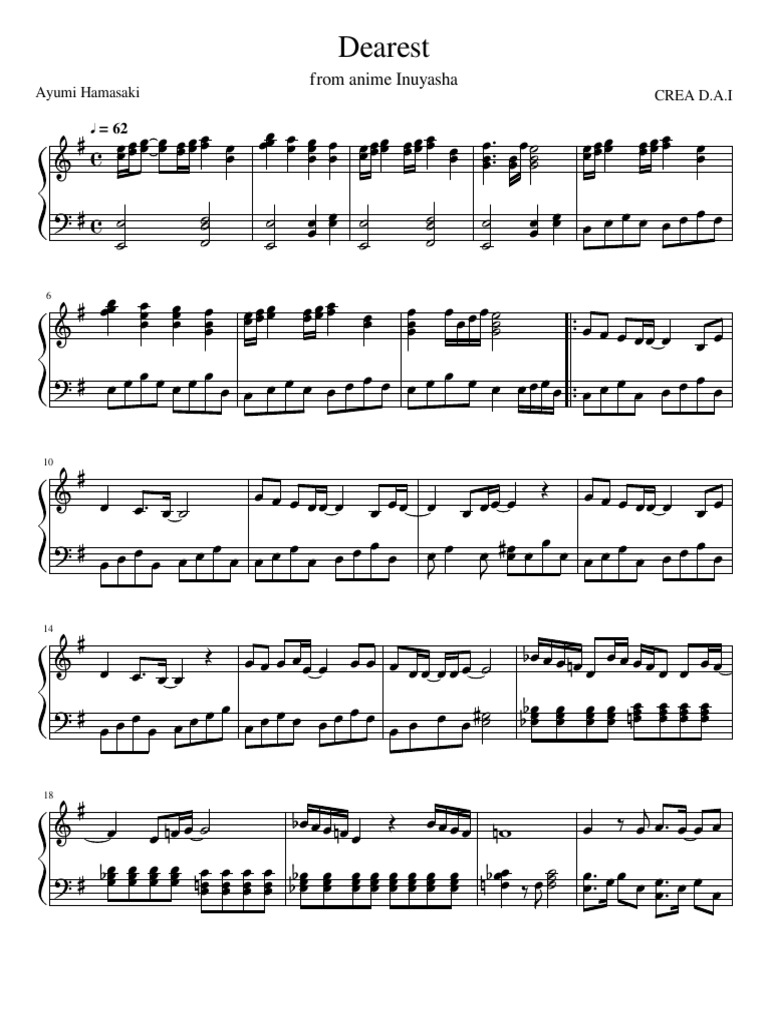 Dearest Ayumi Sheet Music | PDF | Contemporary Music | Music Industry