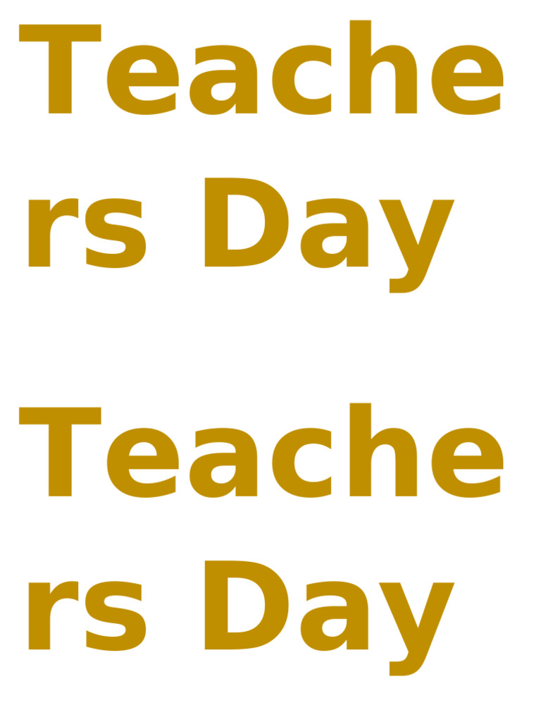 Teachers Day | PDF