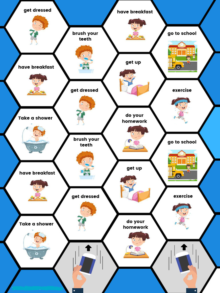 Daily Routines Board Game Flick The Eraser | PDF