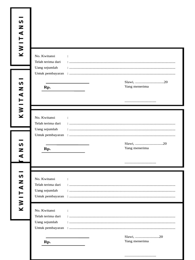 KWITANSI Kosong | PDF