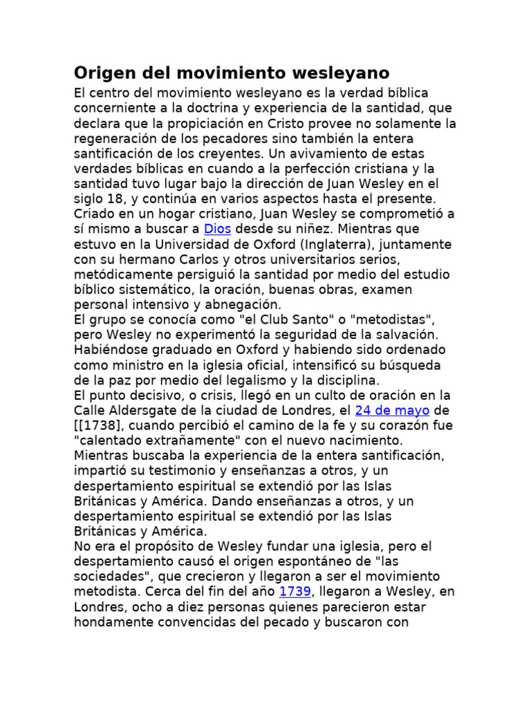Documento (1) | PDF | metodismo | John Wesley