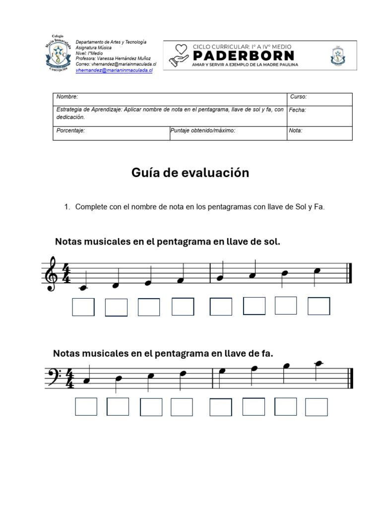 Guia de ev IM nota 1 | PDF | Musicología | Composiciones Musicales
