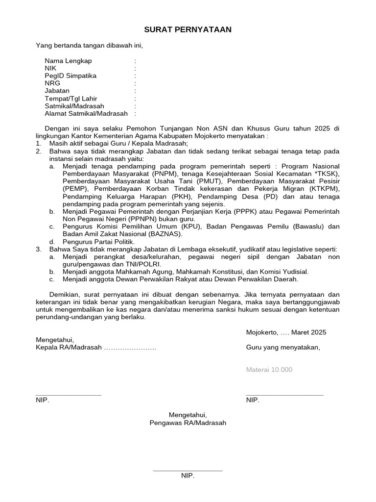 SURAT PERNYATAAN S39a | PDF