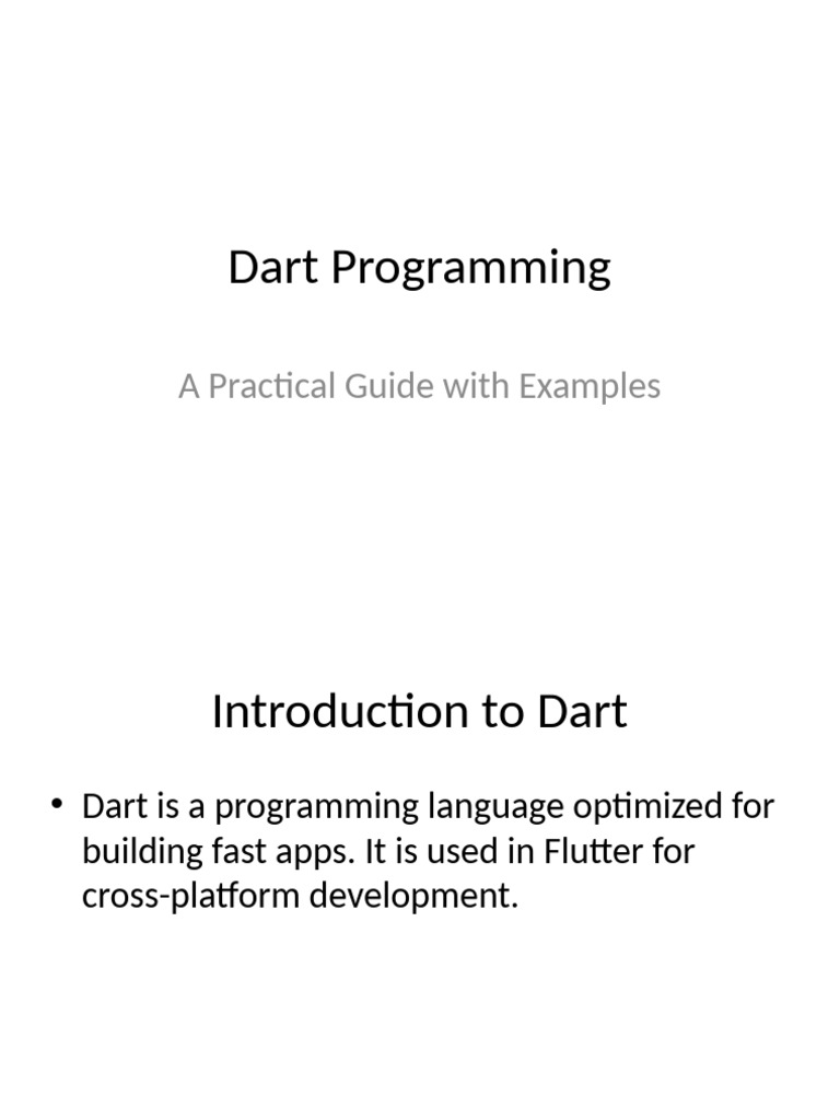 Dart Presentation | PDF | Programming Paradigms | Computer Science