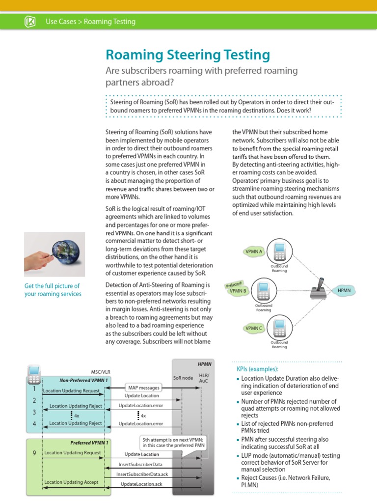 Use Cases Roaming Steering Testing | PDF | Roaming | Digital Technology
