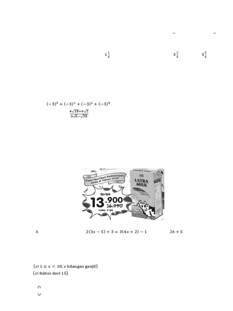 Latihan Soal Asaj Matematika KLS 9 2025 | PDF