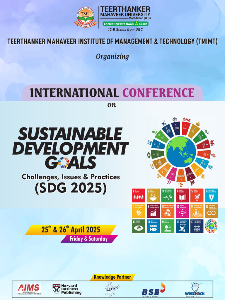 International Conference on SDGs 2025 | PDF | Sustainability | Abstract ...