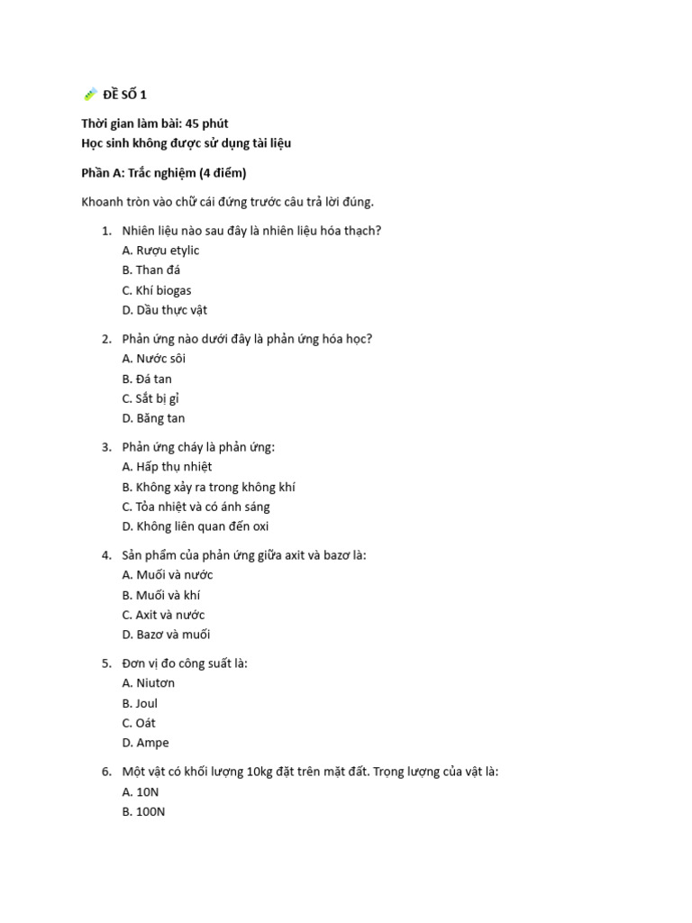 ĐỀ ÔN TẬP HK2 1104 KHTN 8 Kết nối tri thức | PDF