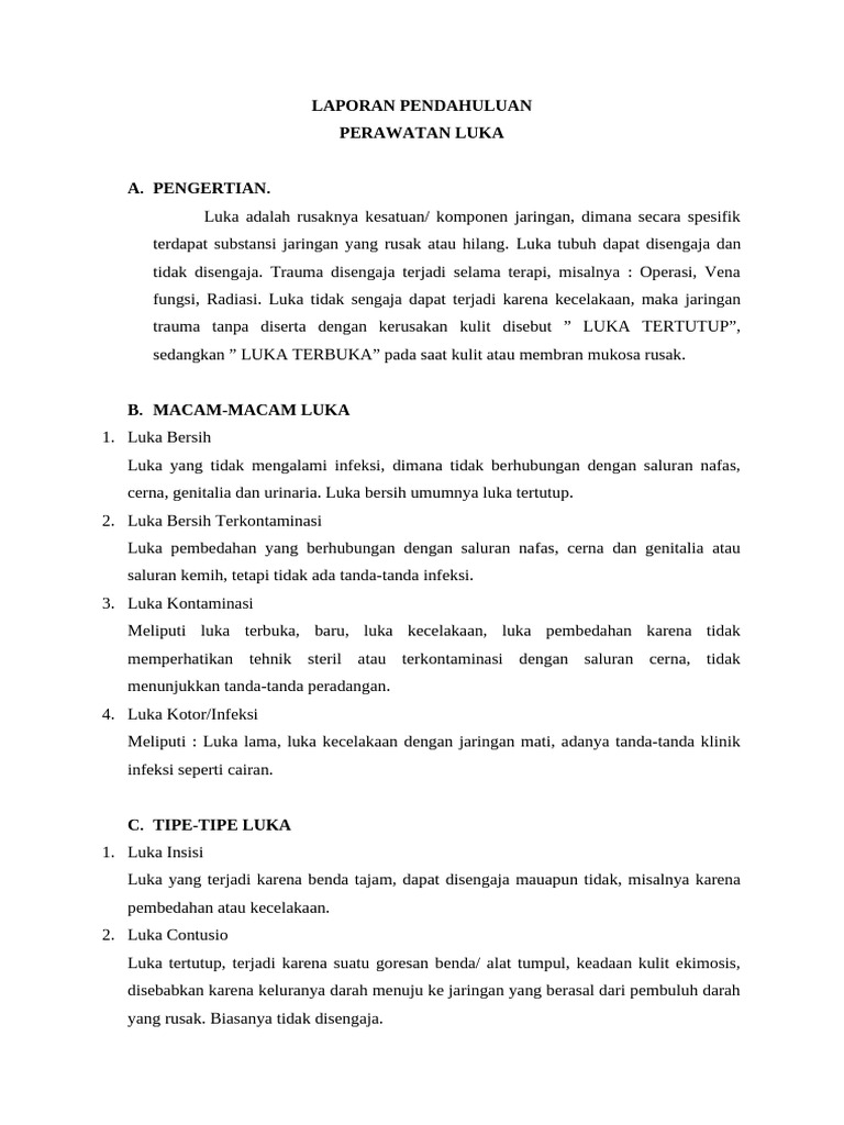 Panduan Perawatan Luka Lengkap | PDF