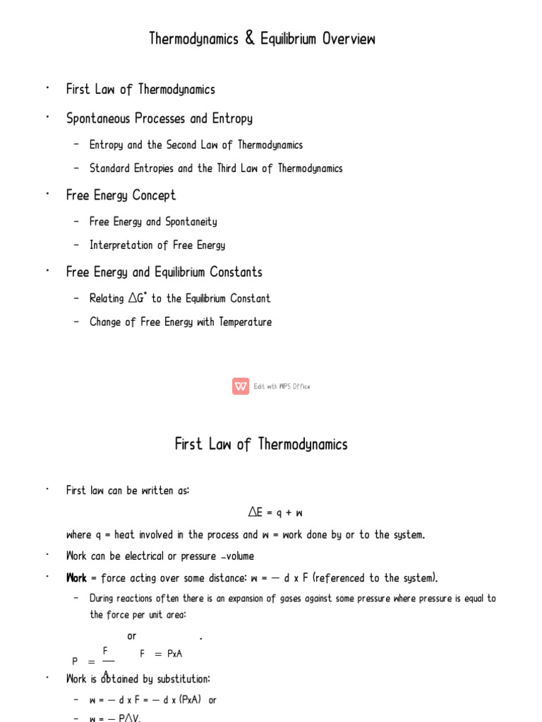 Thermodynamics Equilibrium Constant-1 | PDF | Gibbs Free Energy | Enthalpy