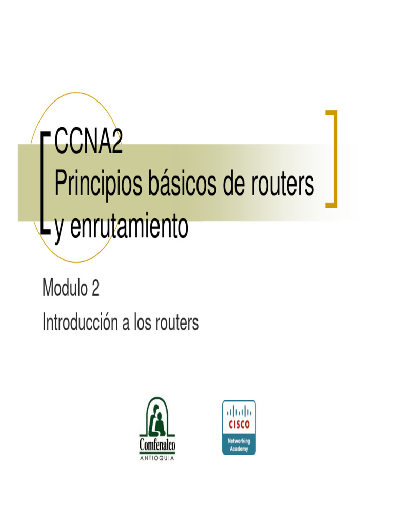 CCNA2 Mod2 | PDF | Enrutador (Computación) | Interfaz de línea de comando