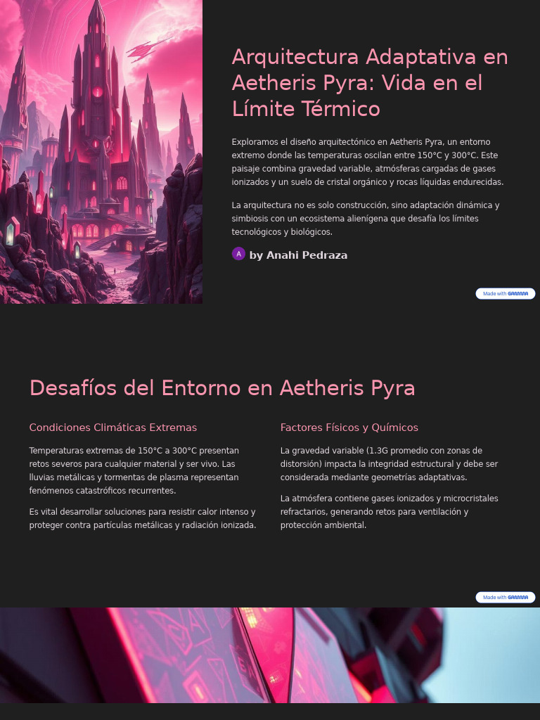 Arquitectura Adaptativa en Aetheris Pyra Vida en El Limite Termico | PDF | Entorno natural | Sólido