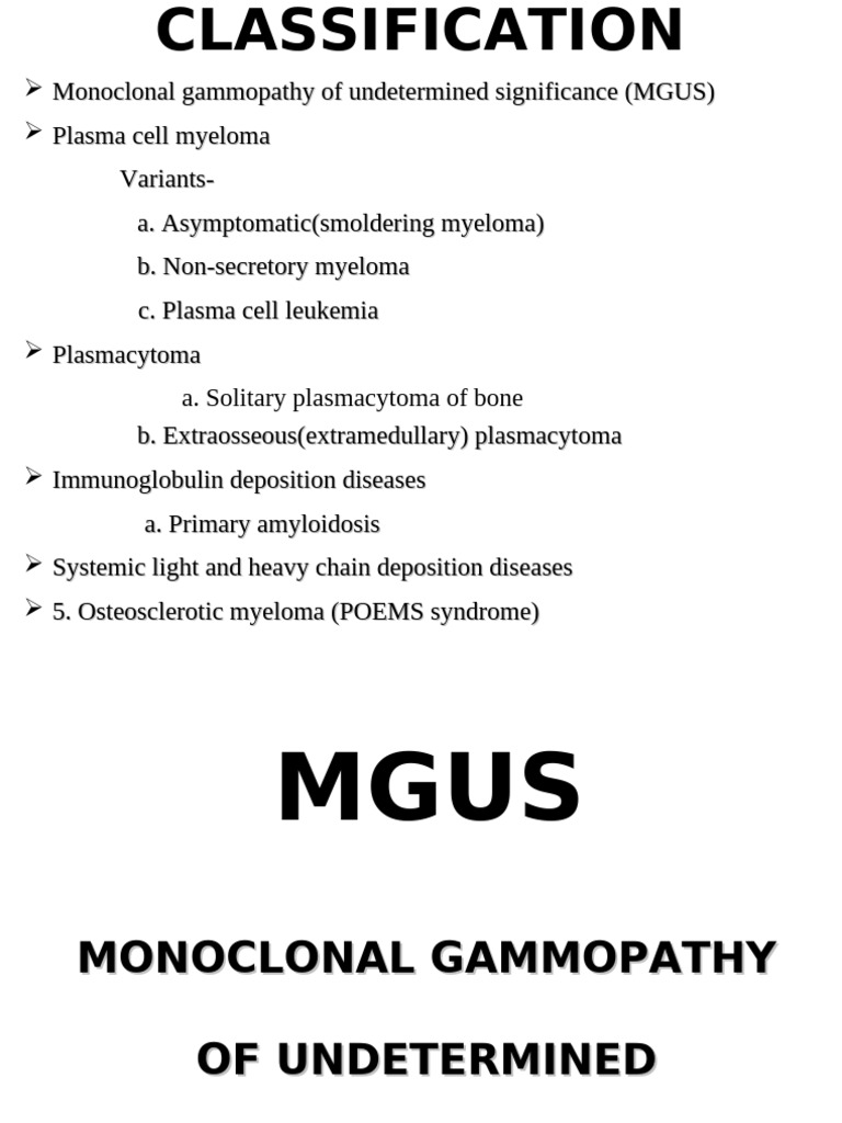 Overview of Plasma Cell Disorders | PDF | Multiple Myeloma | Medical ...