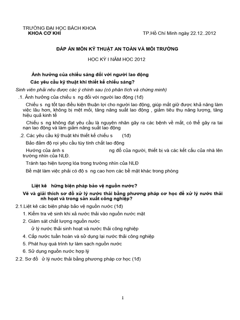 Dap An Dung Sai & KT Do Thi HK1.12-13 | PDF