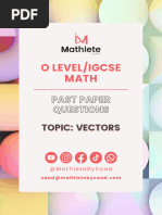 Vectors - Past Paper Questions: Cambridge IGCSE | PDF | Linear Algebra ...