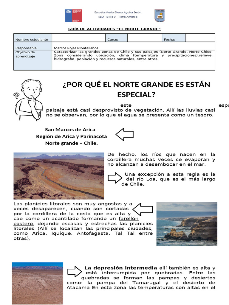 Características del Norte Grande | PDF | Chile | Geografía Física