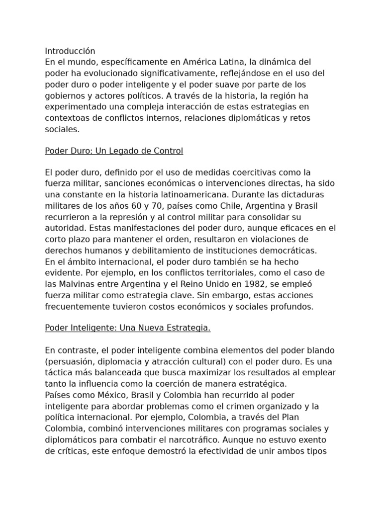 DN Poder Duro y Poder Suave | PDF | Cuba | Poder duro