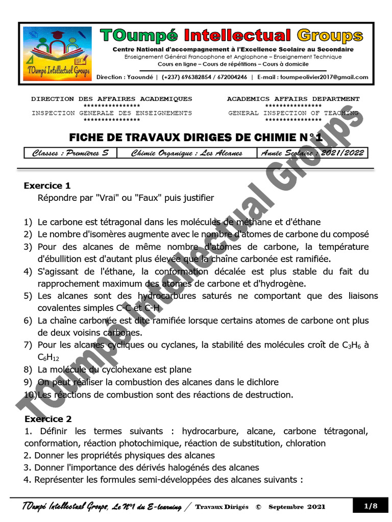 Formules Semi-Développées des Hydrocarbures | PDF | Alcane | Essence ...