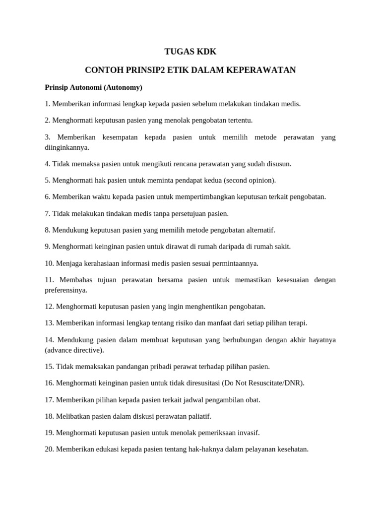 TUGAS KDK Contoh Prinsip | PDF