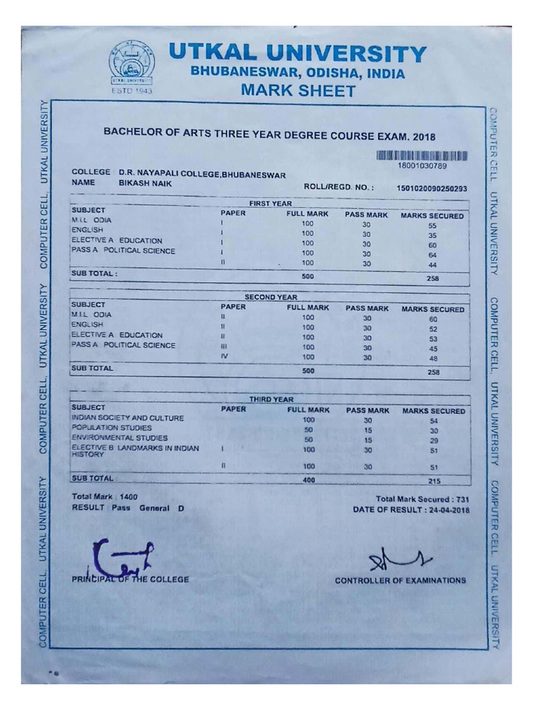 B.A Certificate | PDF