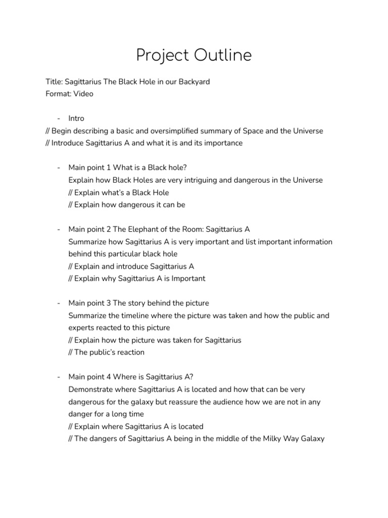 Project Outline | PDF