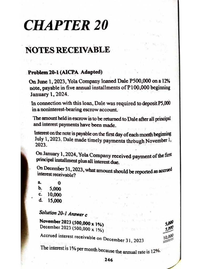 PRAC FIN - Notes Receivables | PDF