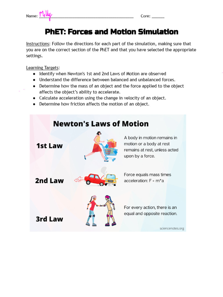 PhET +Forces+and+Motion+Simulation | PDF | Force | Acceleration