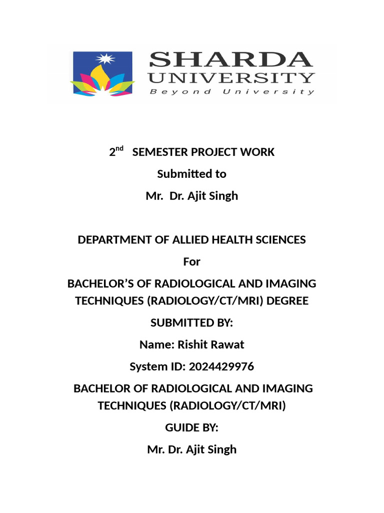 Rishit Rawat Ai 2024429976 | PDF | Medical Imaging | Radiology
